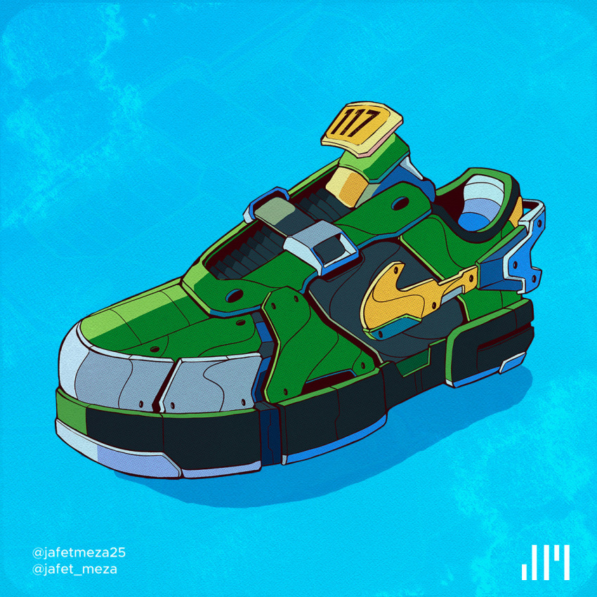 Safebooru - english commentary footwear focus green footwear halo ...