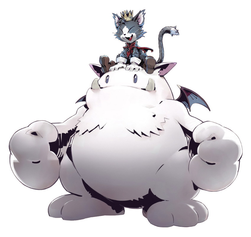 Safebooru - :3 animal animal on head bat wings black fur blue eyes ...