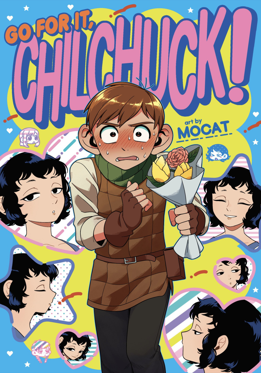 Safebooru - 1boy 1girl absurdres artist name blush brown hair chilchuck ...