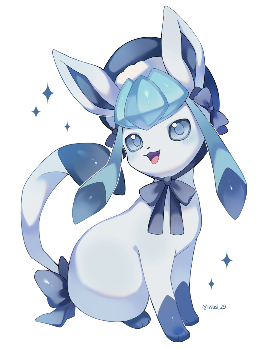 Safebooru - blue eyes blush glaceon hat highres iwasi 29 long hair no ...