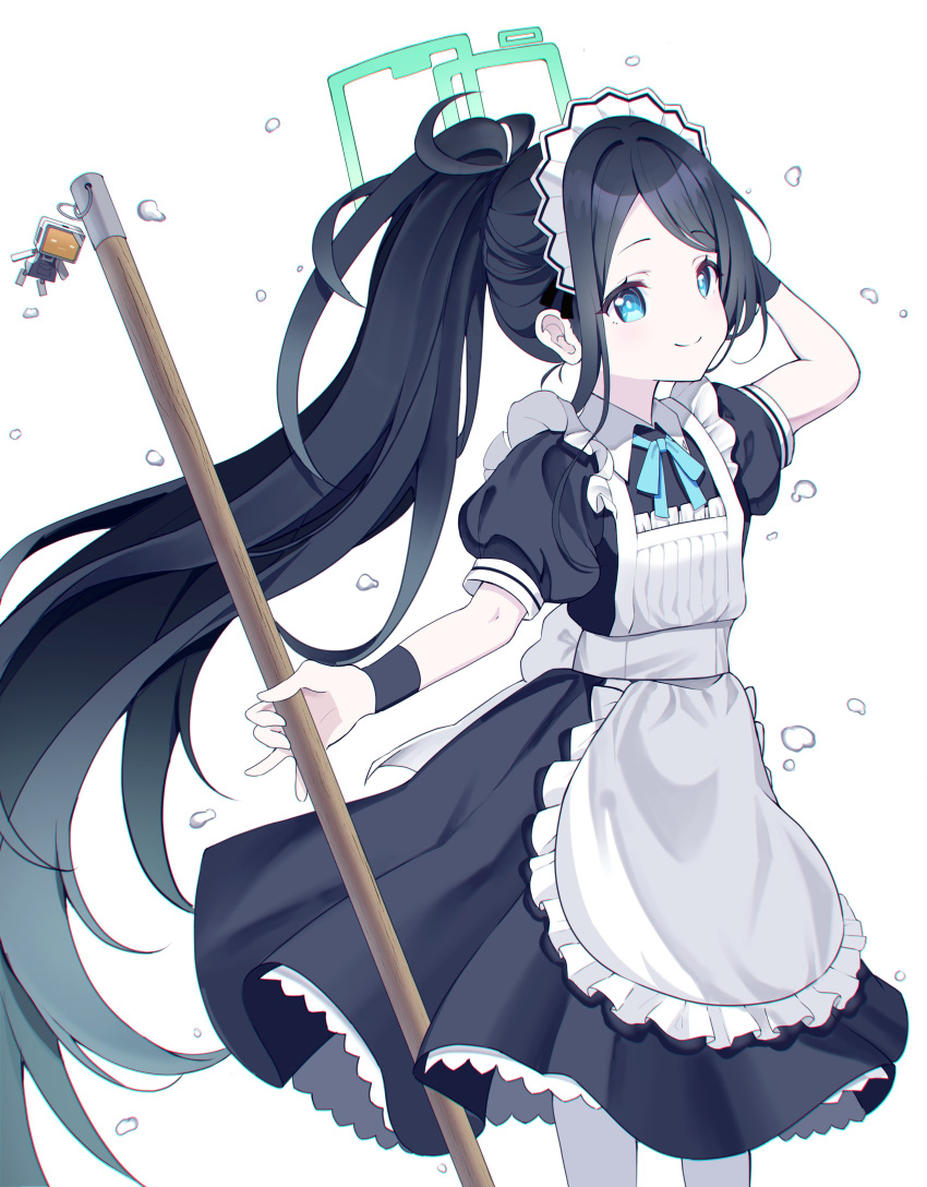 Safebooru - (robot) (blue archive) 1girl absurdly long hair absurdres apron aris (blue archive ...