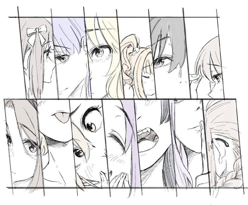 Safebooru - 6+girls :i ^ ^ akizuki ritsuko amami haruka anjerain blush braid close-up closed ...