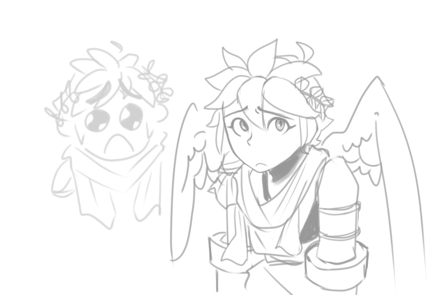 Safebooru - 1boy ahoge angel angel wings armlet bracer chibi chibi ...