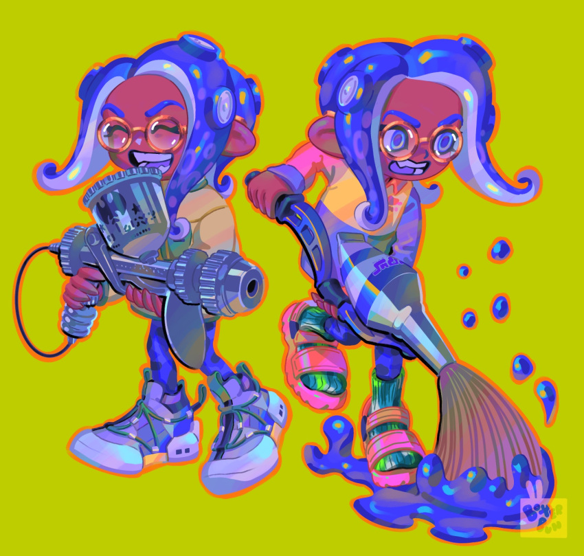 Safebooru - 1girl aquiboni blue eyes blue hair camouflage closed mouth ...