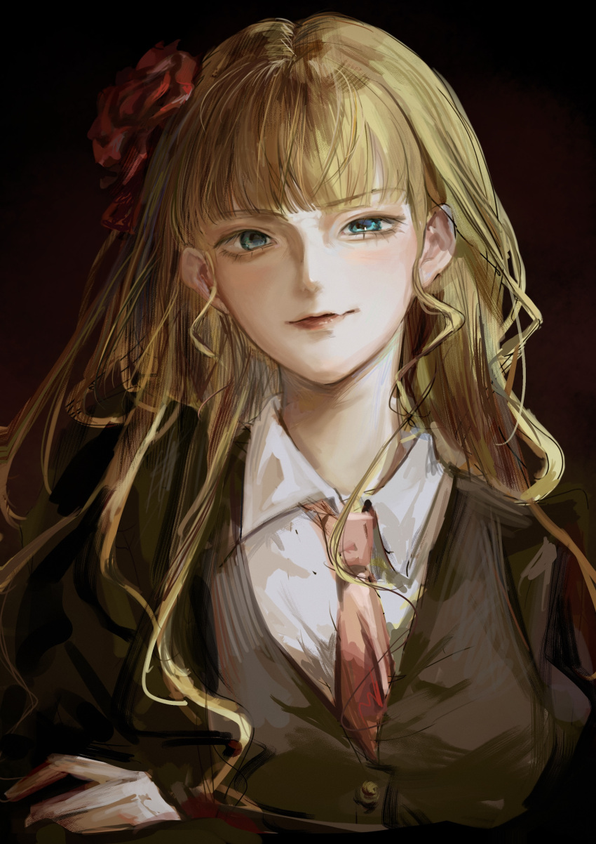Safebooru - 1girl absurdres beatrice (umineko) blonde hair blue eyes blunt bangs closed mouth ...