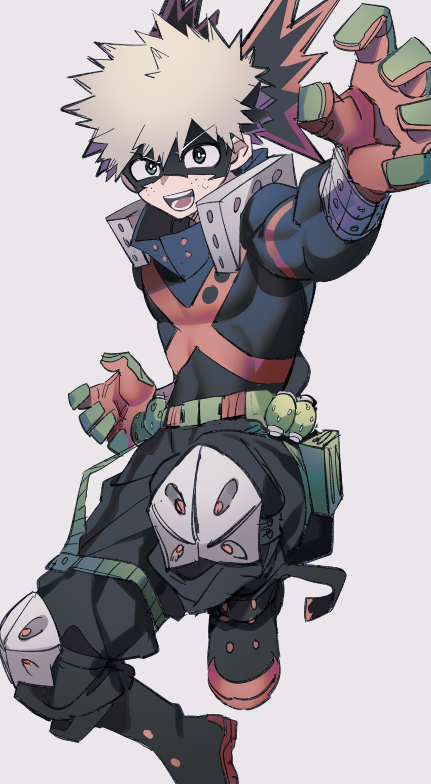 Safebooru - 1boy absurdres aqua eyes baggy pants bakugou katsuki bakugou katsuki (cosplay) belt ...