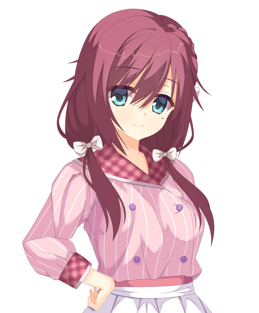 Safebooru - 1girl absurdres alternate costume aqua eyes bow cafe stella ...