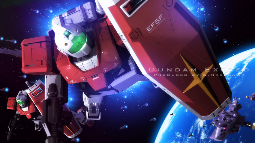 Safebooru - 3d beam rifle earth federation earth federation space ...