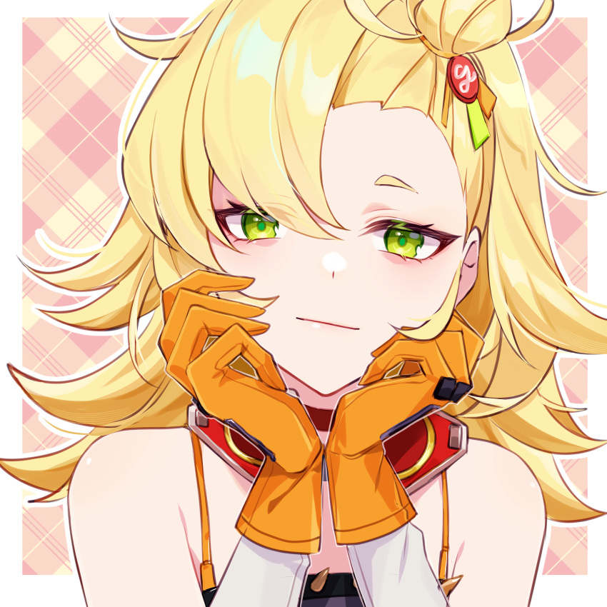 Safebooru 1girl Absurdres Bare Shoulders Blonde Hair Dot Nose 2718