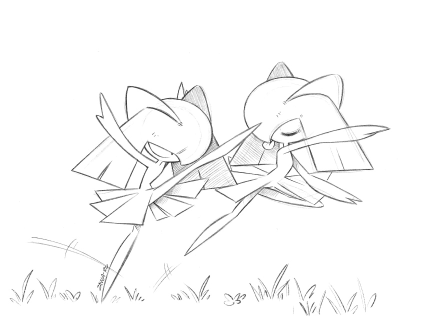 Safebooru - closed eyes grass hair over one eye high kick highres horns ...