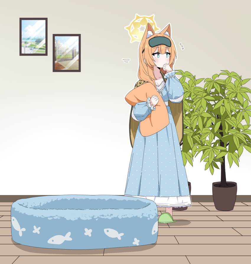 Safebooru - 1girl absurdres animal ears b.t. (boob tong) blonde hair blue archive blue eyes ...