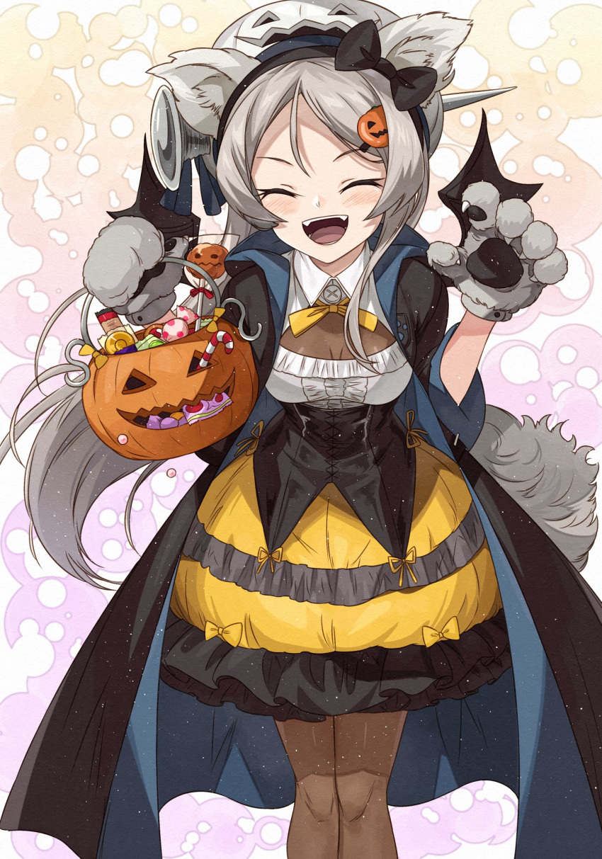 Safebooru - 1girl animal ears animal hands black hairband blush breasts ...