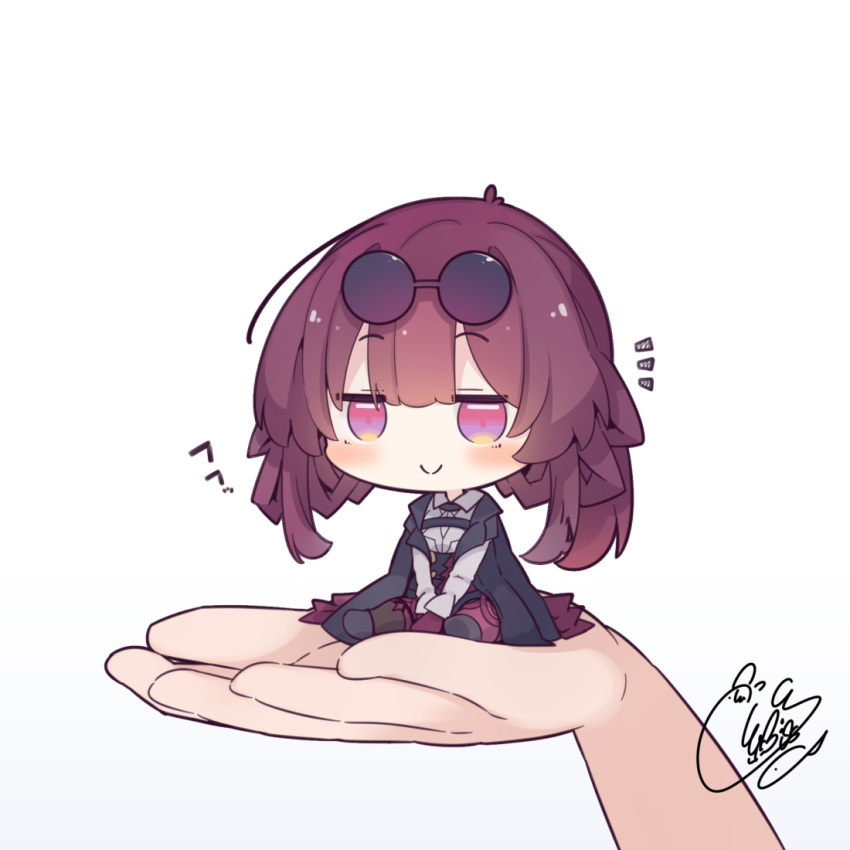 Safebooru - 1girl 1other beni shake black jacket black shorts blush ...