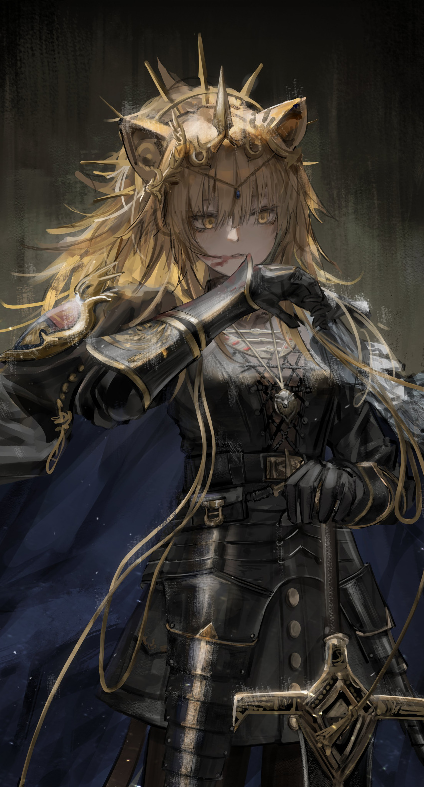 Safebooru - 1girl absurdres animal ears arknights armor black gloves ...