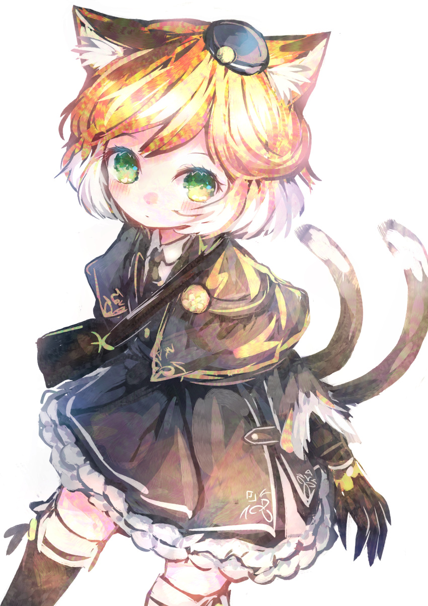 Safebooru - 1girl absurdres animal ears arknights blonde hair cat ears cat girl cat tail gloves ...