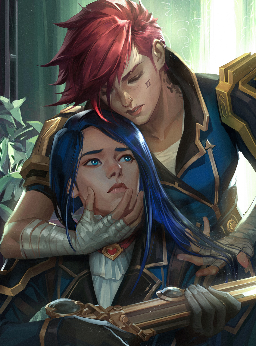 Safebooru - 2girls arcane: league of legends arcane caitlyn arcane vi bandaged arm bandages ...