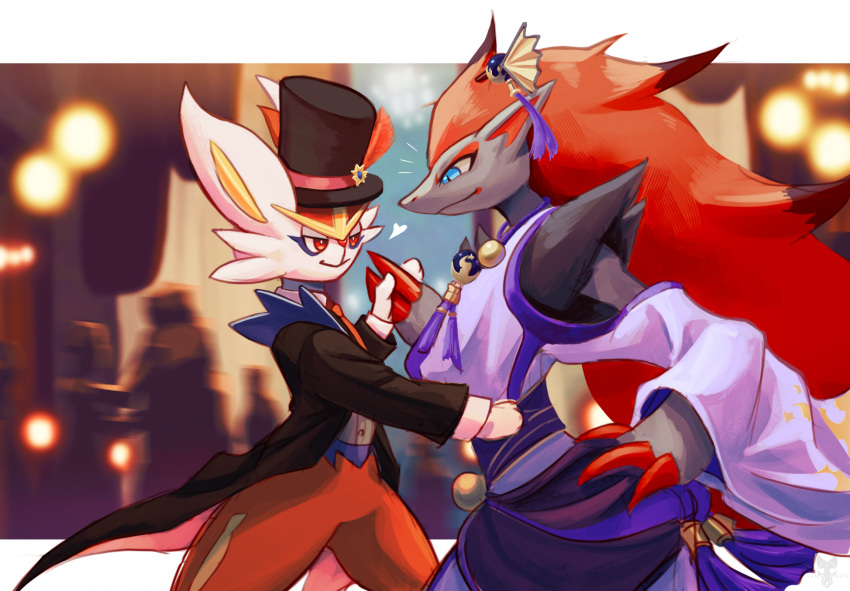 Safebooru - black fur black hat black jacket blue eyes cinderace ...