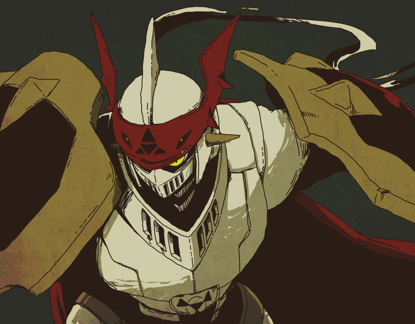 Safebooru - armor dark background digimon digimon (creature) dukemon ...