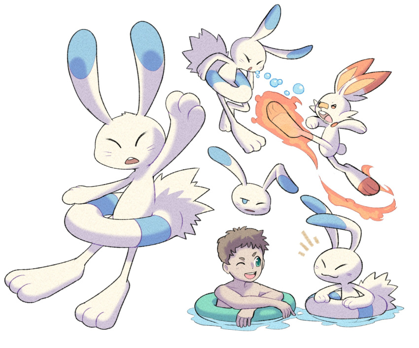 Safebooru - 2024 pokemon teraleak alm lobo blue fur brown hair closed ...