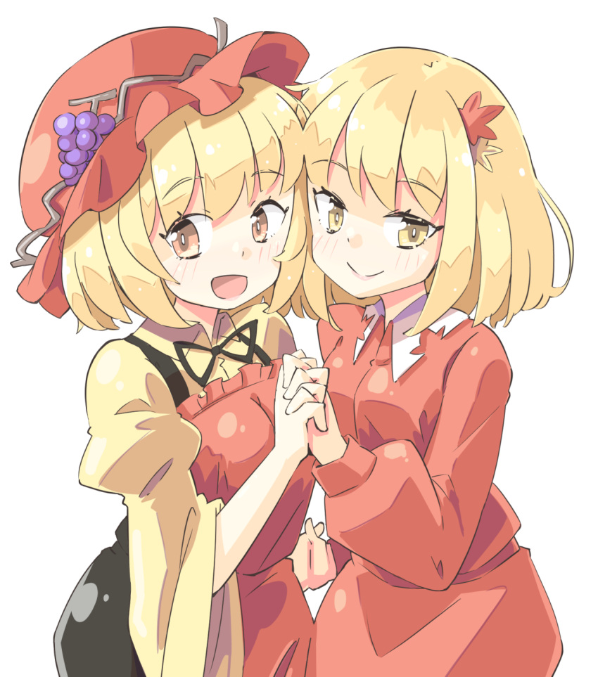 Safebooru 2girls Aki Minoriko Aki Shizuha Apron Arnest Blonde Hair 6432