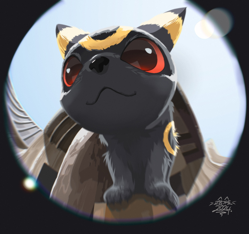 Safebooru - black fur fisheye goyangato highres looking at viewer no ...