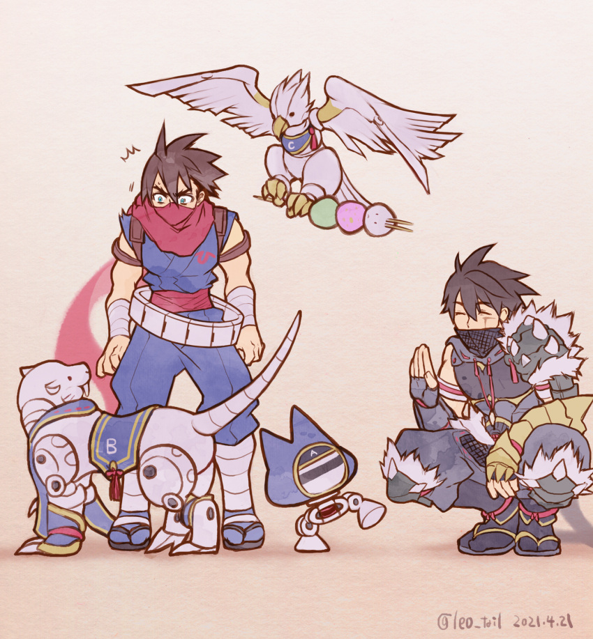 Safebooru - 2boys ^ ^ ahoge blue eyes brown hair closed eyes company ...