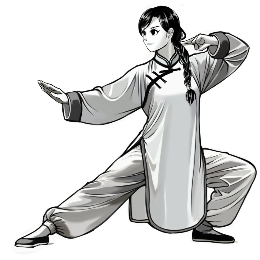 Safebooru - black hair braid changpao china dress chinese clothes dress ...