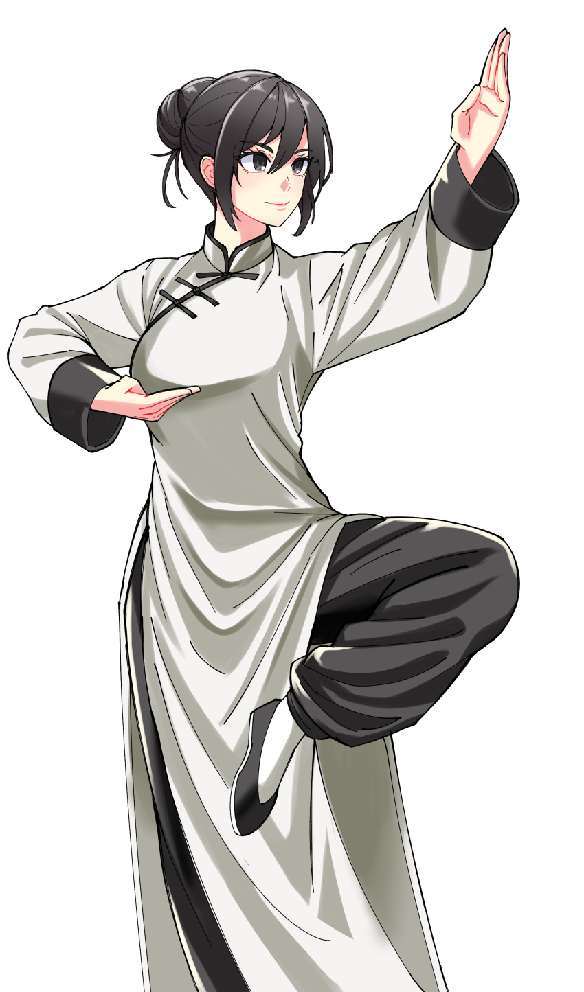 Safebooru - 1girl absurdres black hair changpao china dress chinese ...