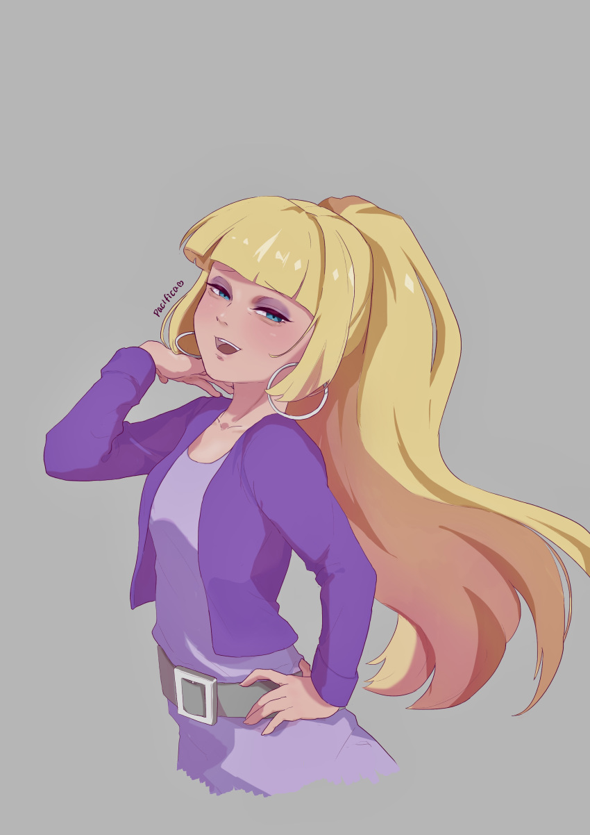 Safebooru 1girl Absurdres Animification Belt Blonde Hair Blue Eyes 0073
