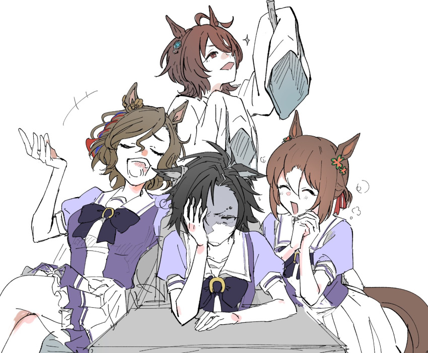 Safebooru - 4girls ^ ^ agnes tachyon (umamusume) ahoge air shakur ...