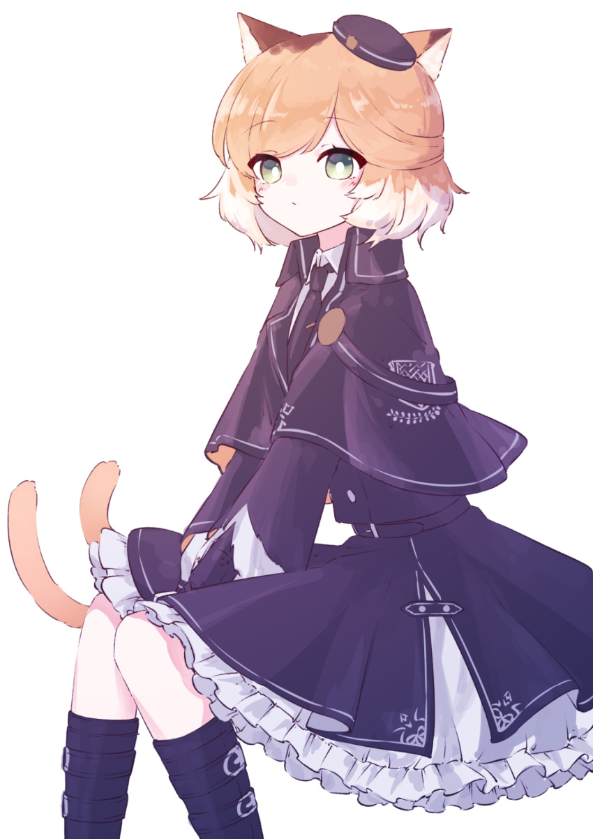 Safebooru - 1girl animal ears arknights blonde hair blush cat ears cat girl cat tail green eyes ...