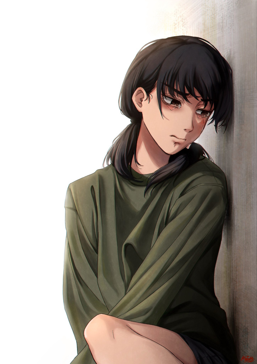 Safebooru - 1girl black eyes black hair chainsaw man crying crying with ...