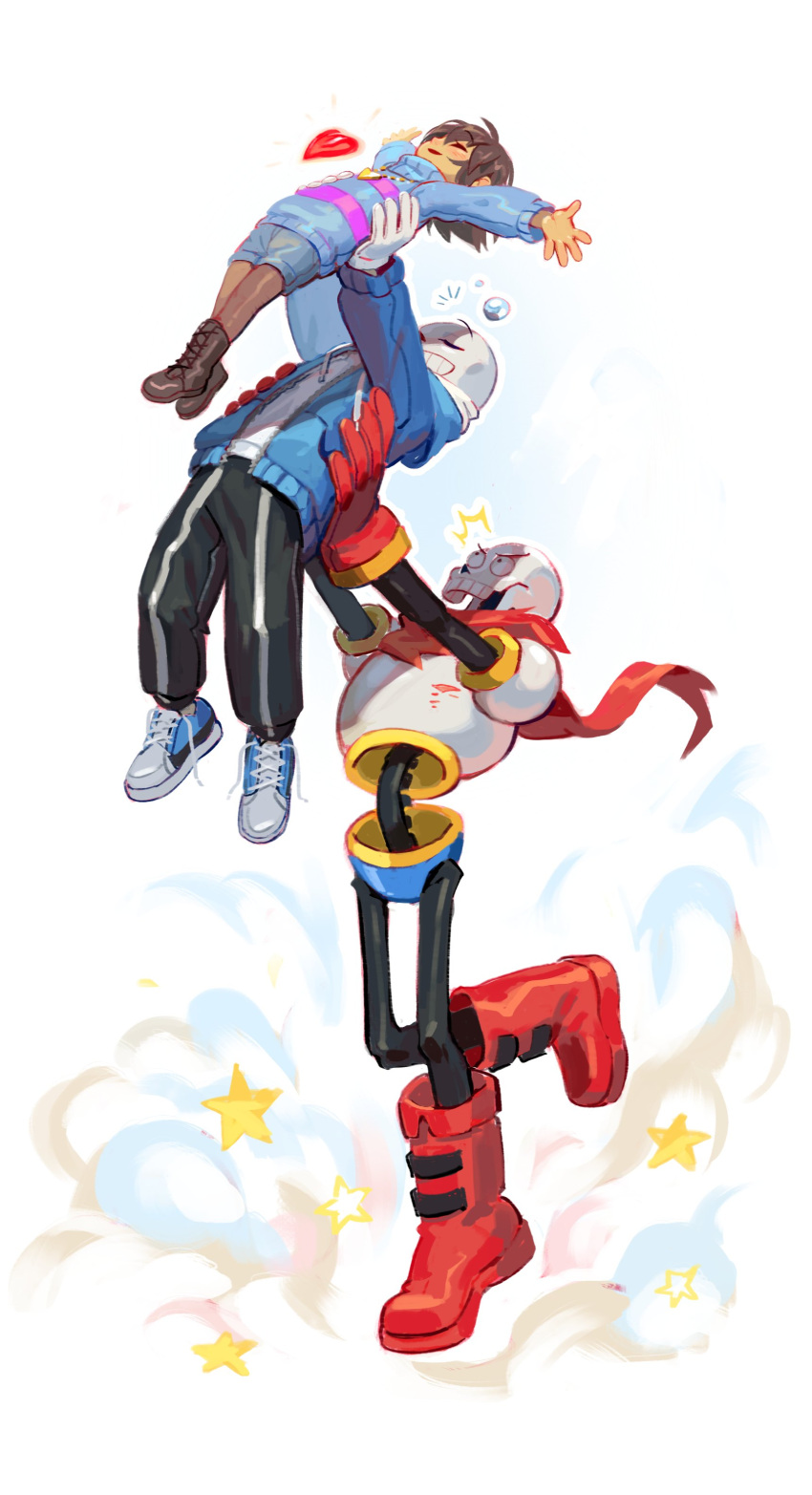 Safebooru - 1other 2020 2020s 2boys 2d ambiguous gender blue jacket ...