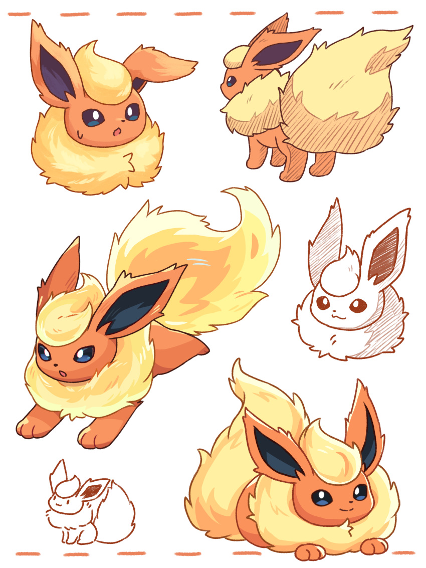 Safebooru - absurdres animal focus blue eyes closed mouth flareon ...