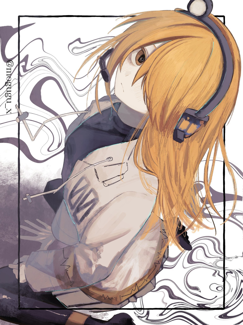 Safebooru - 1girl a.i. voice adachi rei alternate hairstyle black sweater black thighhighs ...