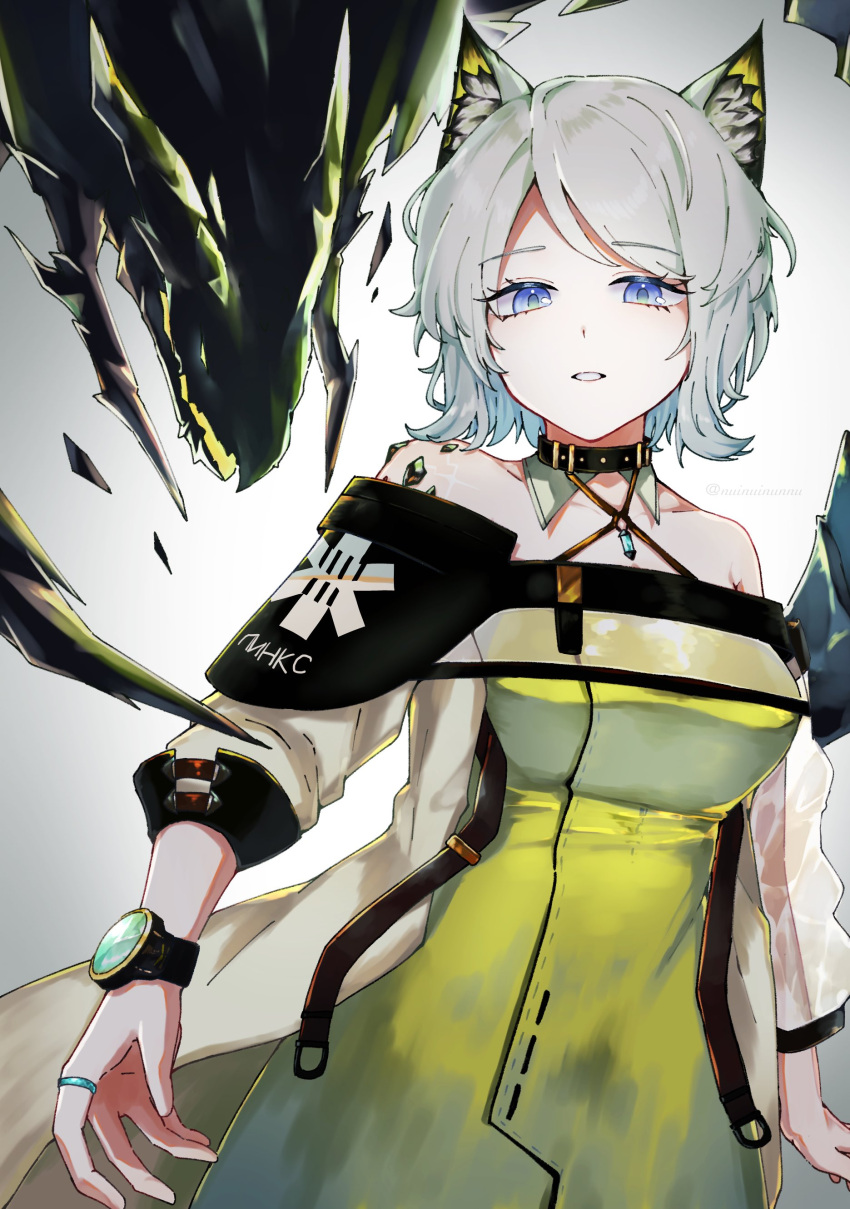 Safebooru - absurdres animal ears arknights black trim cat ears choker ...