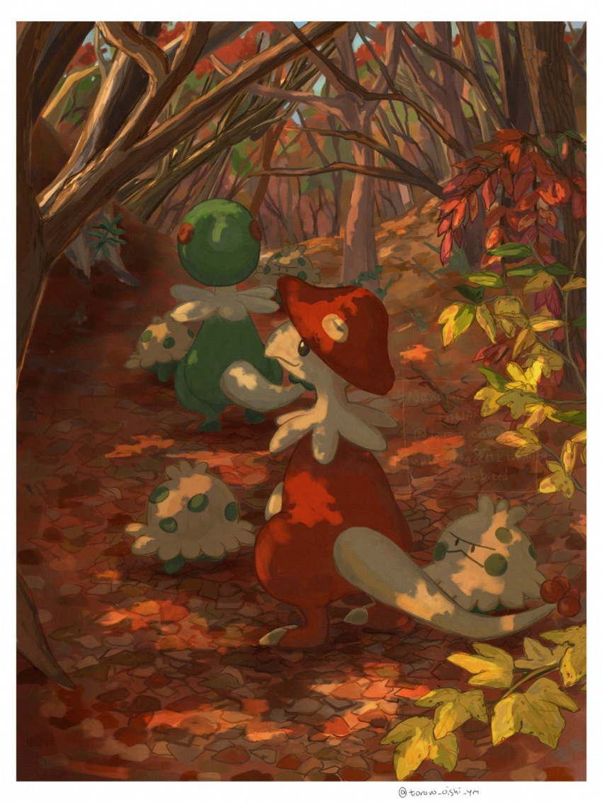 Safebooru - alternate color autumn autumn leaves blue sky border ...