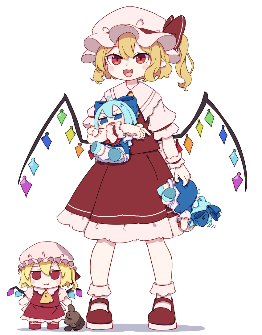 Safebooru - absurdres anger vein angry blonde hair blue bow blue dress ...