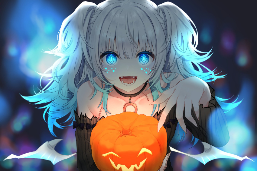 Safebooru 1girl Black Choker Black Shirt Blue Eyes Blue Hair Choker 0342