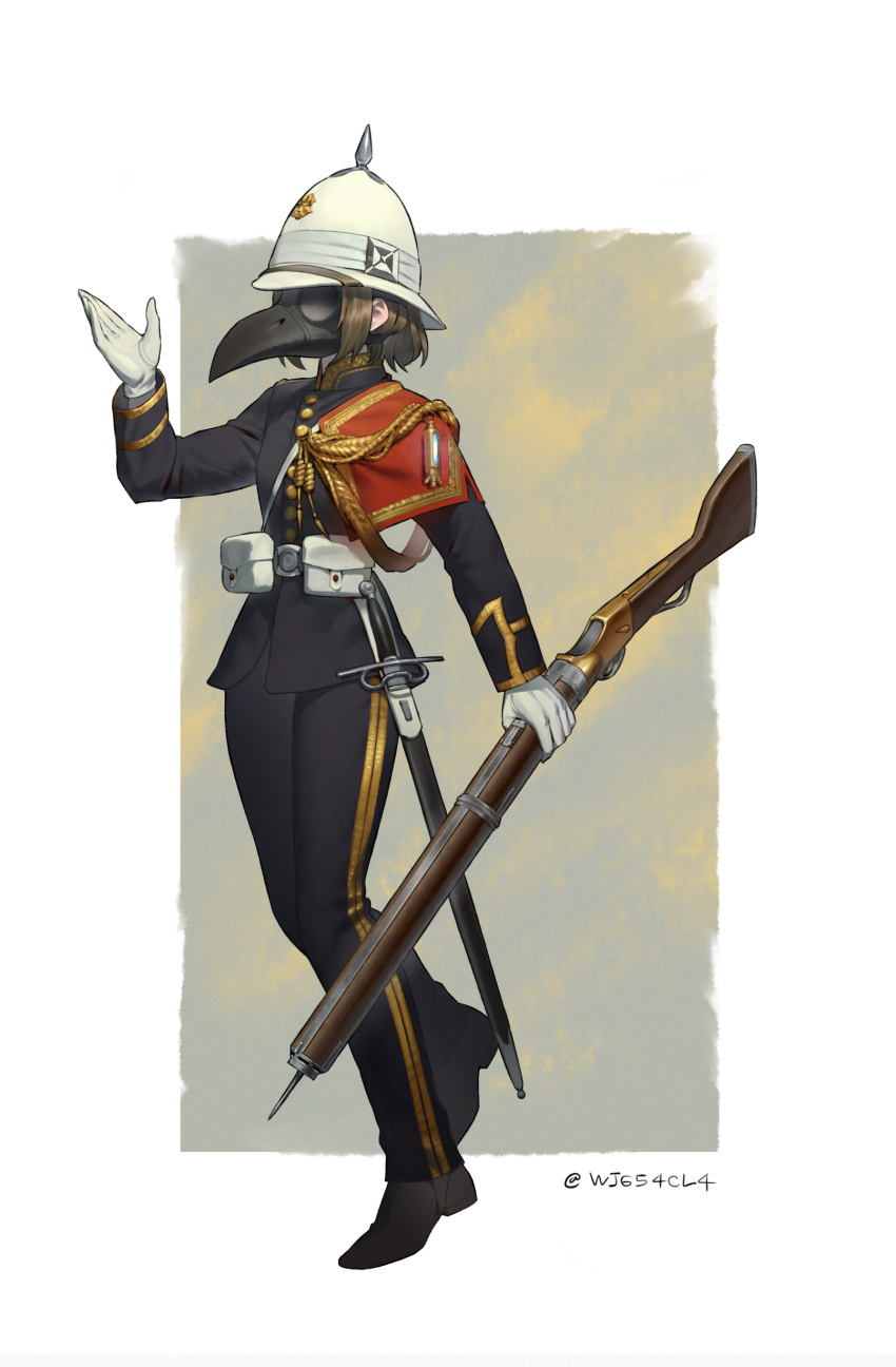 Safebooru - 1girl absurdres belt black footwear black jacket black pants boots brown hair ...