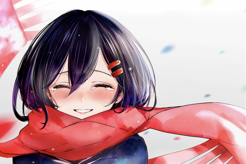 Safebooru - 1girl absurdres aishlwt black hair blush commentary request crying facing viewer ...