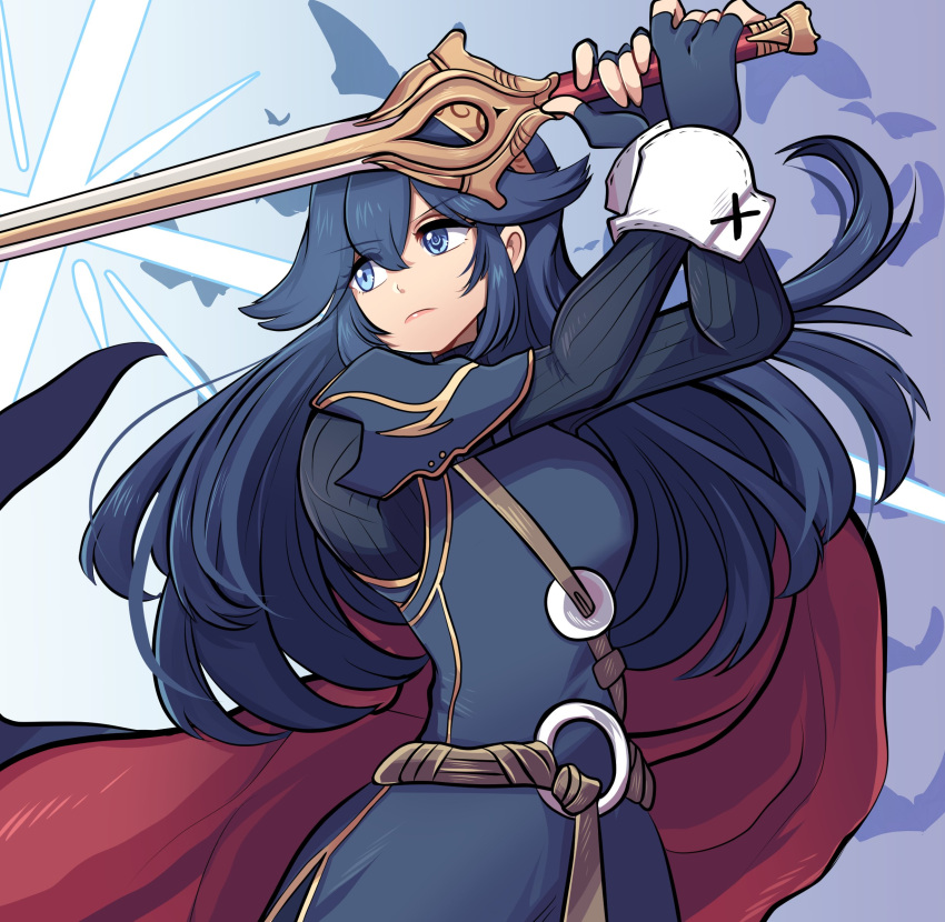 Safebooru - 1girl blue cape blue gloves brand of the exalt bug butterfly cape closed mouth ...