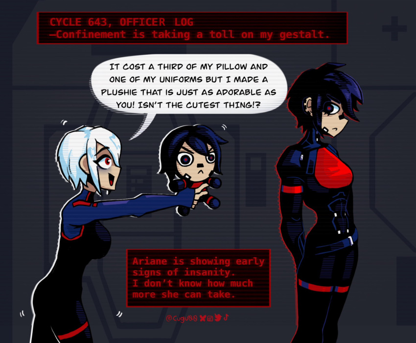 Safebooru - 2girls android ariane yeong belt black hair blue eyes character doll commentary ...