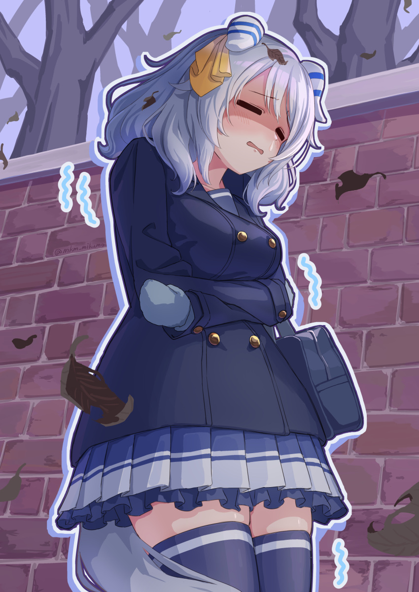 Safebooru - 1girl = = absurdres animal ears breasts closed eyes commentary request grey hair ...
