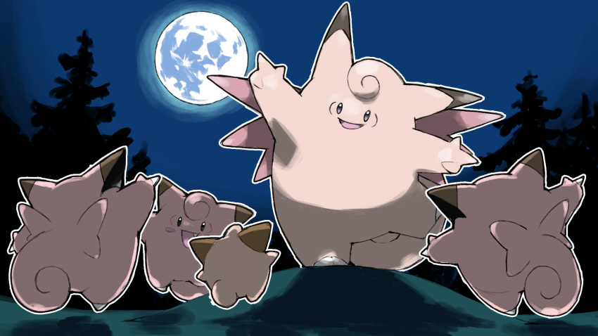 Safebooru - blacknirrow clefable clefairy cleffa commentary english ...