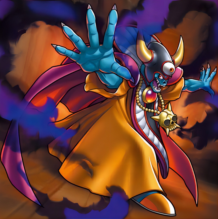 Safebooru - 1boy artist request blue skin cape colored skin dragon ...