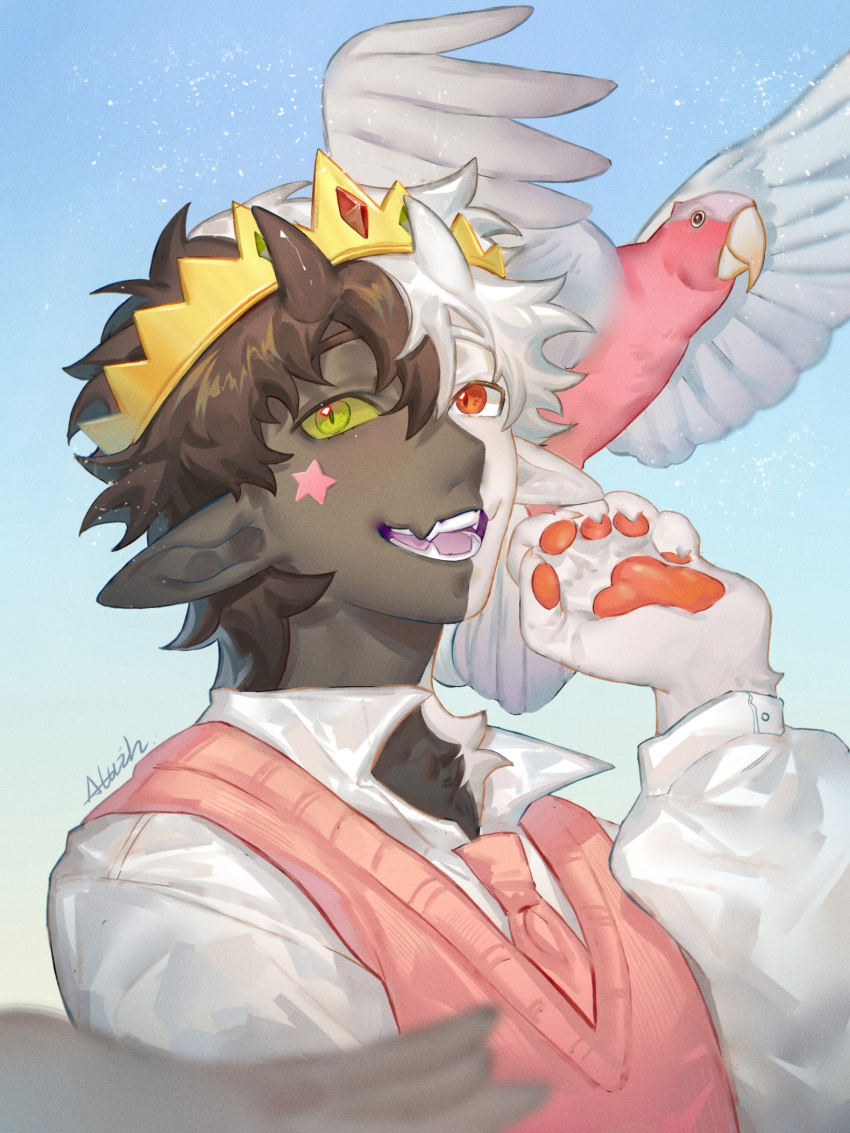 Safebooru - 1other alternate costume aluih7 androgynous animal hands animification bird black ...