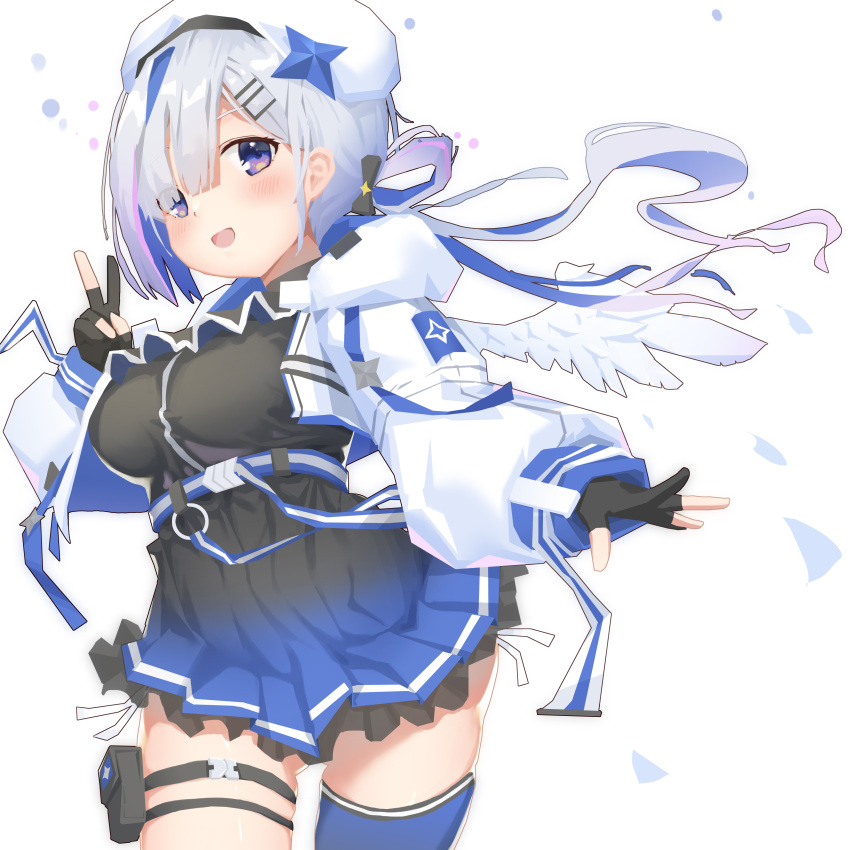 Safebooru - 1girl absurdres amane kanata amane kanata (another world) angel angel wings black ...