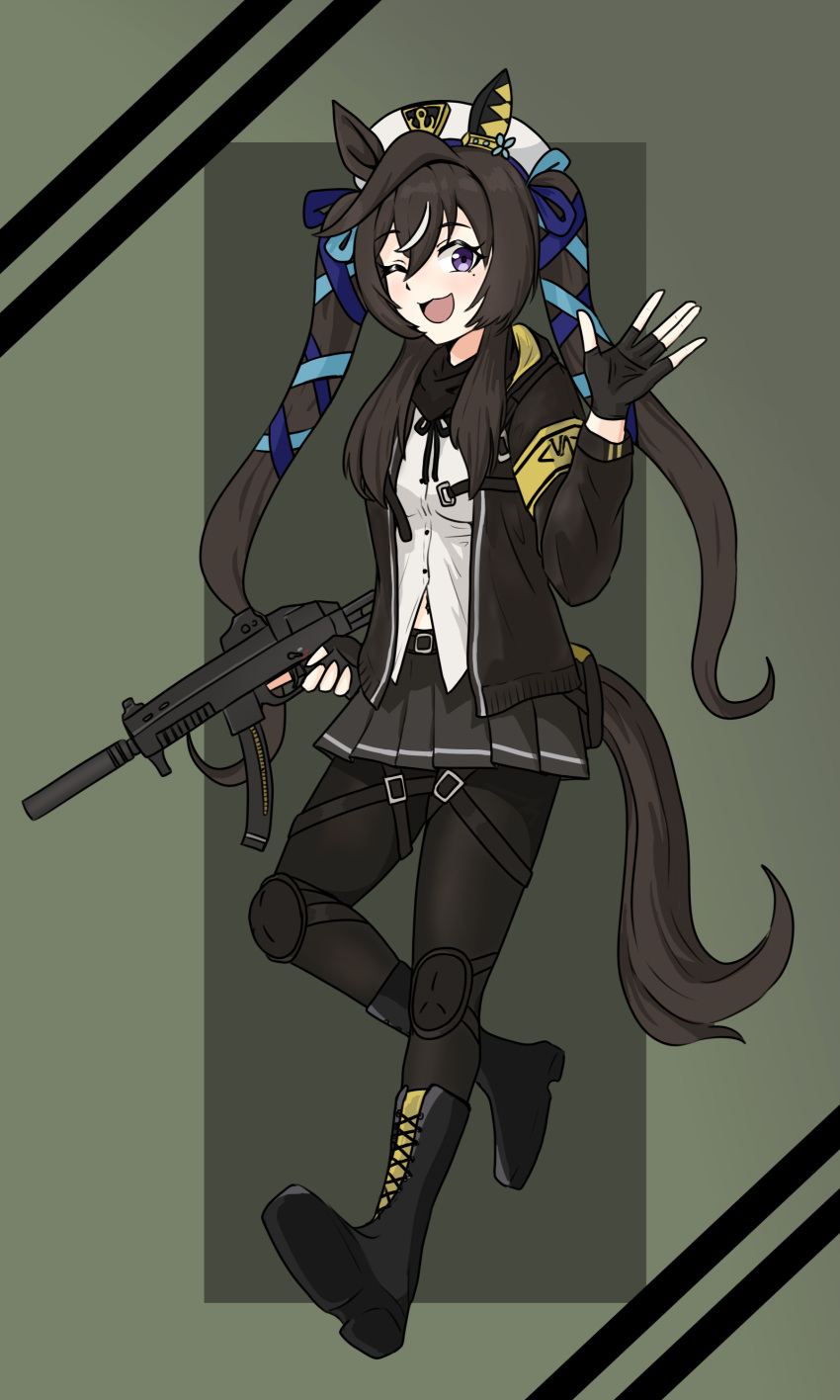 Safebooru - 1girl absurdres alternate costume animal ears belt beret ...