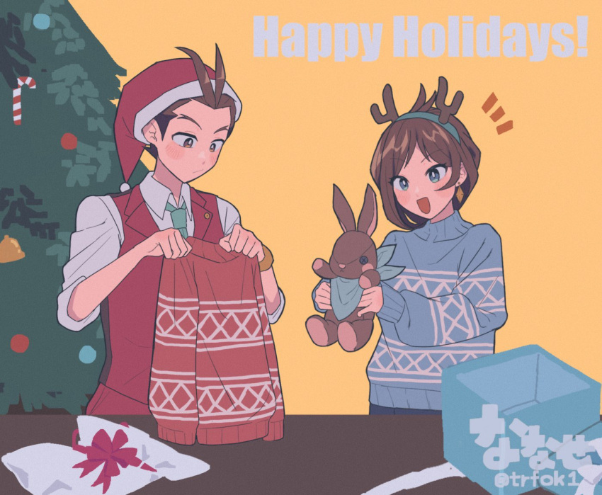 Safebooru - 1boy 1girl ace attorney antenna hair apollo justice apollo justice: ace attorney ...